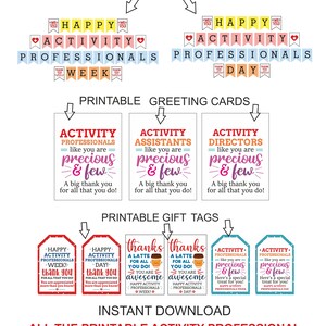 Activity Assistant Card Printable / Activity Assistant Gifts / Activity ...