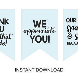 School Custodian Day Banner Printable / School Custodian Appreciation ...