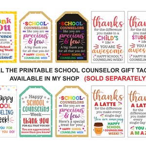 School Counseling Week Appreciation Tag Printable / School Counselor ...