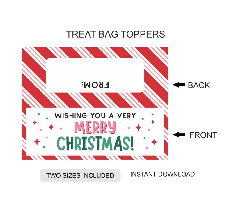 Christmas Candy Bag Toppers Printable / Christmas Treat Bag Toppers ...