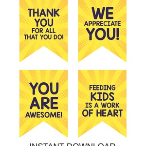 School Lunch Hero Day Banner Printable / School Lunch Hero Day Gifts ...