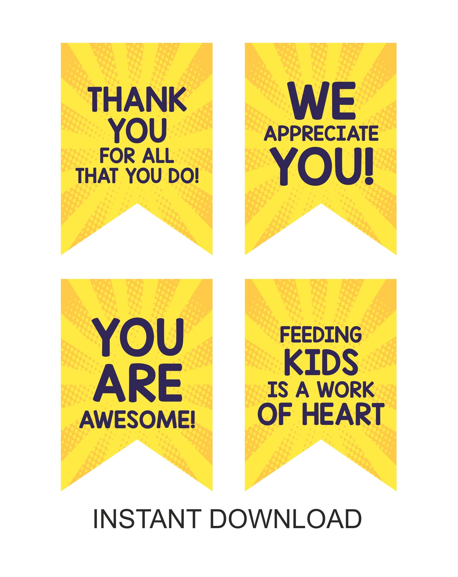 School Lunch Hero Day Banner Printable / School Lunch Hero Day - Etsy ...