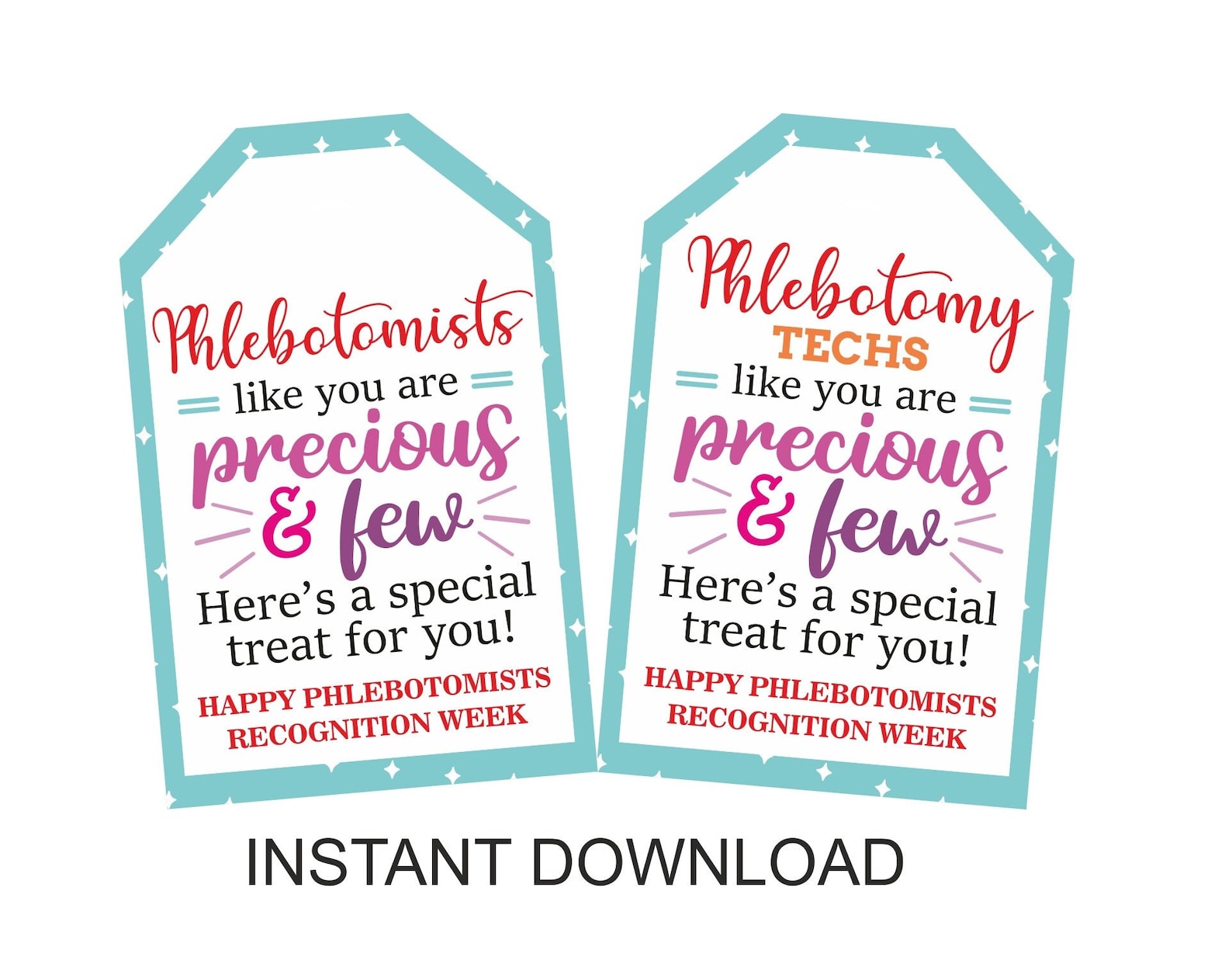 Phlebotomist Week Gift Tags Printable / Phlebotomist Gift Tag - Etsy
