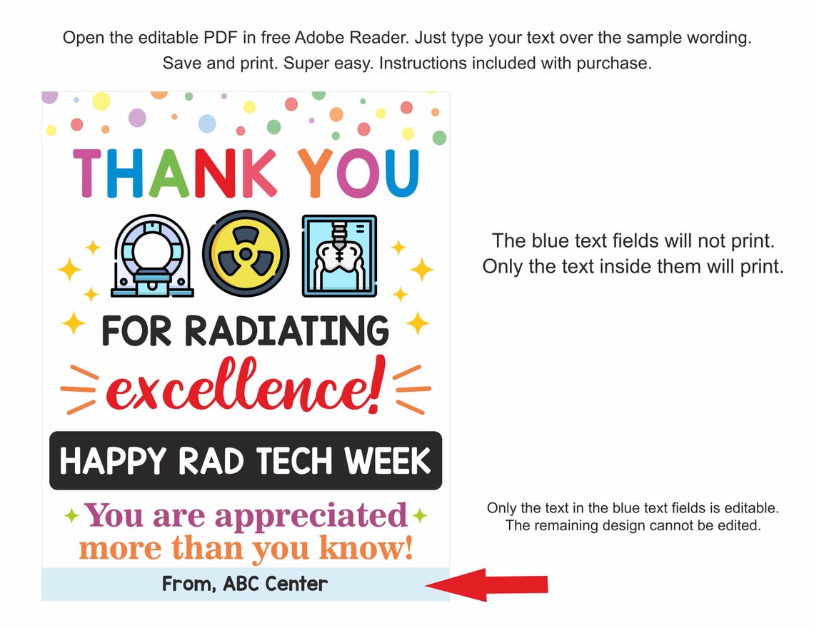 Editable Rad Tech Week Sign Printable / Editable Radiologic Tech Week ...