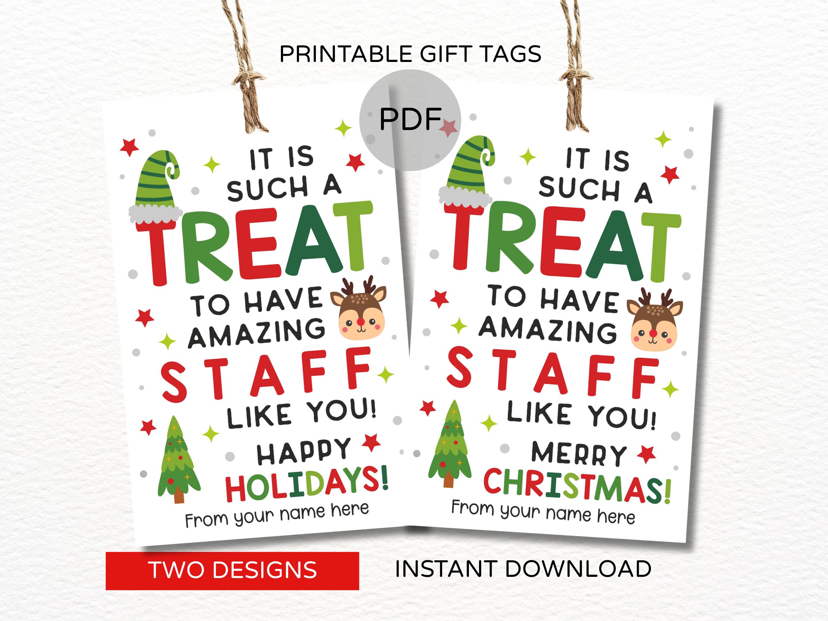 Christmas Staff Gift Tags Printable / Staff Christmas Treat Tags ...