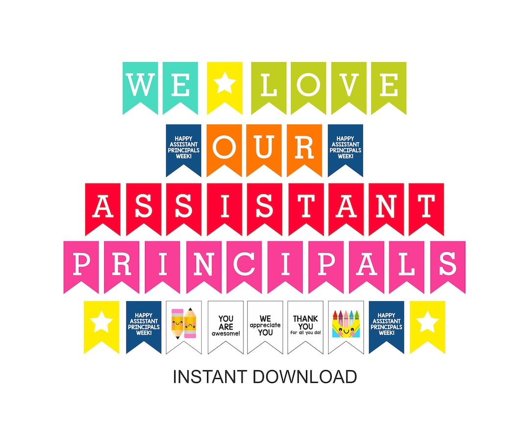 Assistant Principals Week Banner Printable / Assistant Principal Banner ...