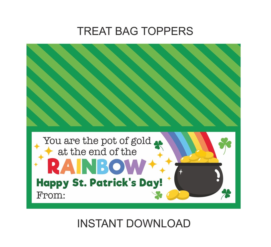 St Patricks Day Bag Topper Printable / St. Patrick's Day Bag Toppers ...