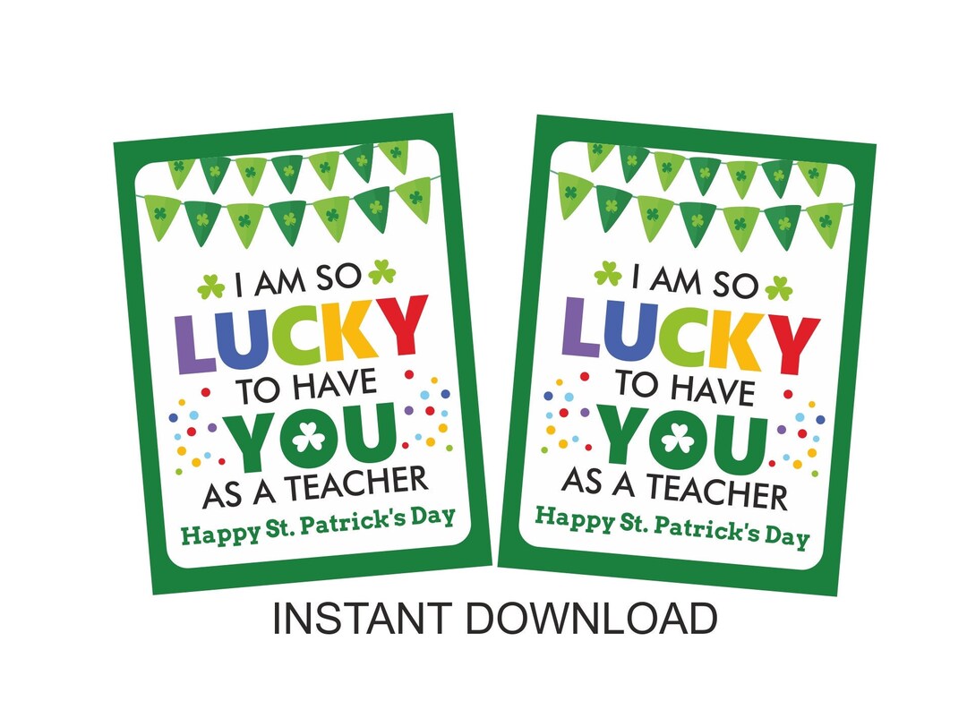 Printable St. Patrick's Day Gift Tag / St. Patrick's Day Teacher ...