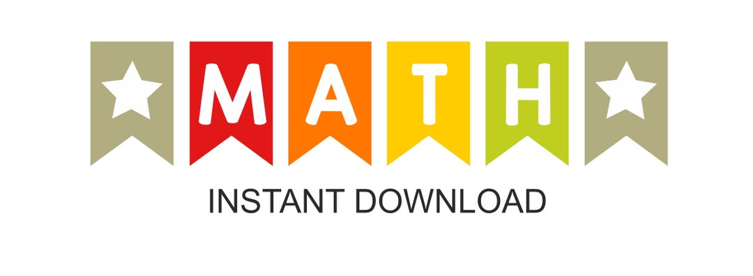 Math Banner Printable - Etsy