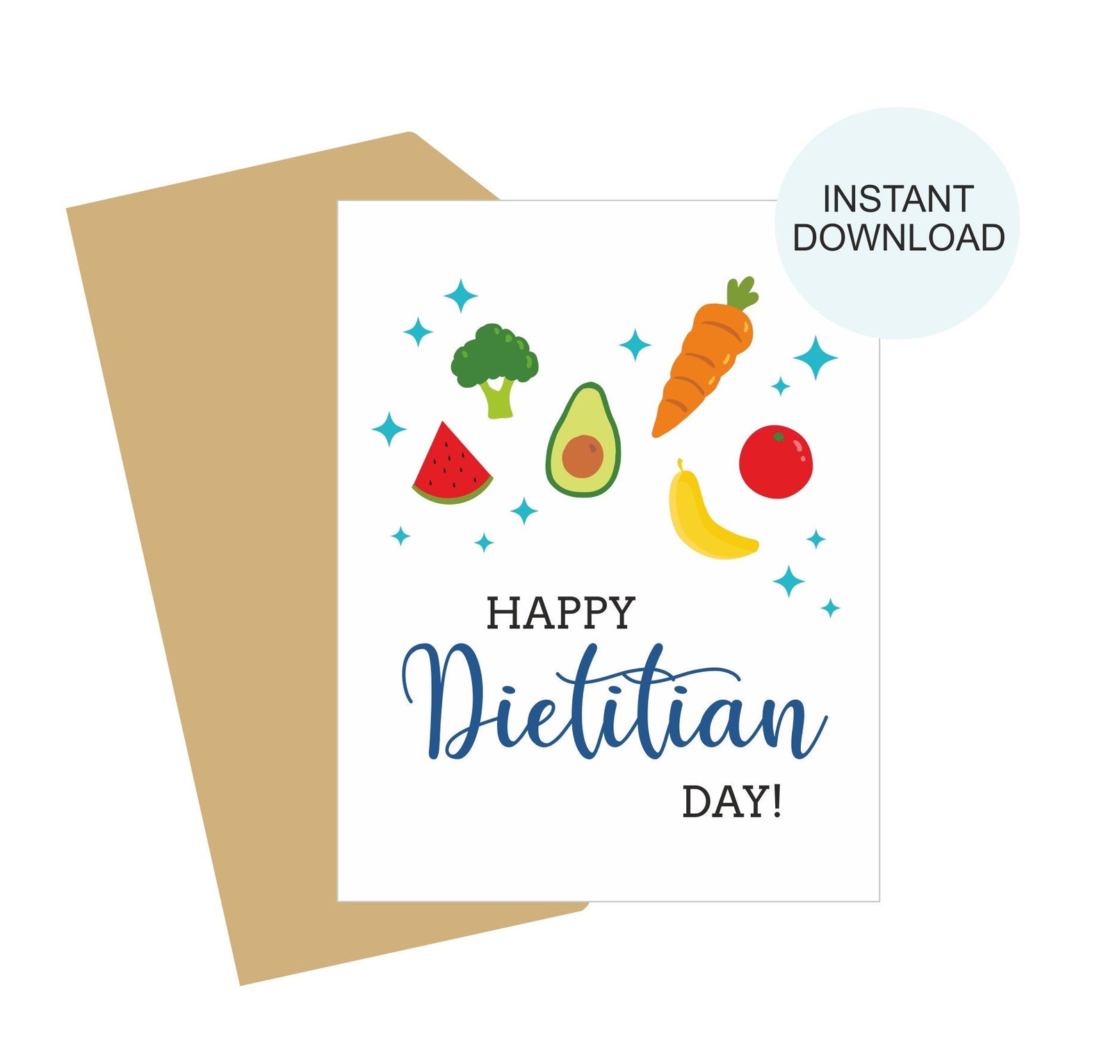 Dietitian Day Card Printable / Registered Dietitian Day Card ...