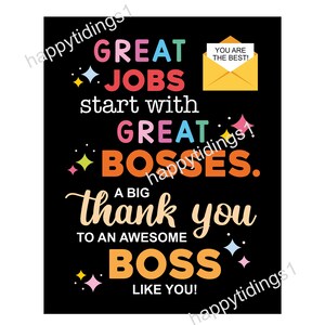Boss Appreciation Sign Printable / Boss's Day Gift / Boss Day Sign ...