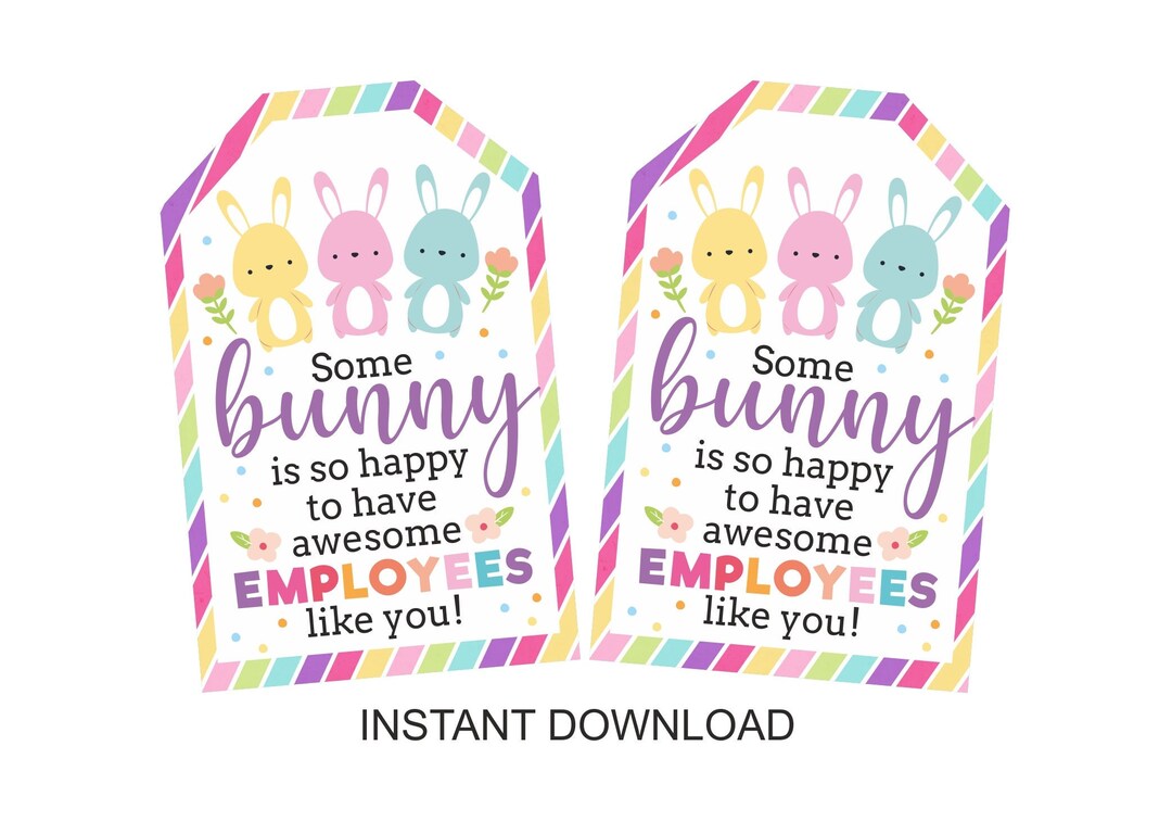 Easter Employee Tag Printable / Easter Employee Appreciation Tag ...