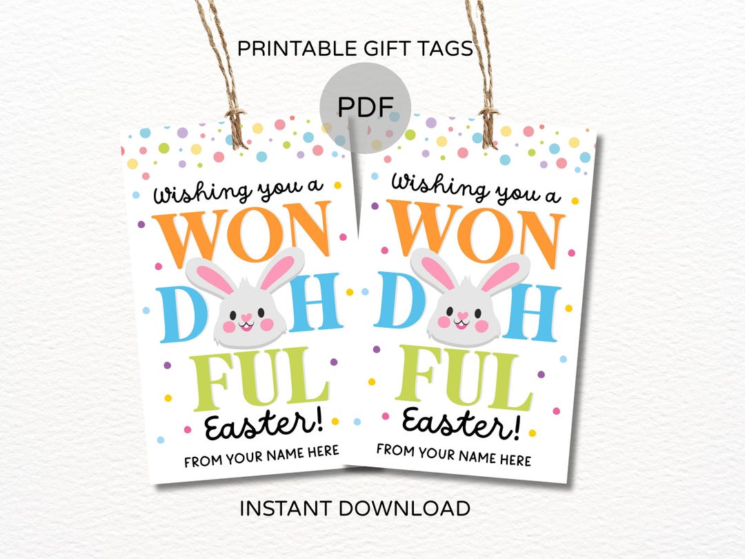 Easter Play Dough Tag Printable / Easter Doh Tag / Easter Play Doh Tag ...