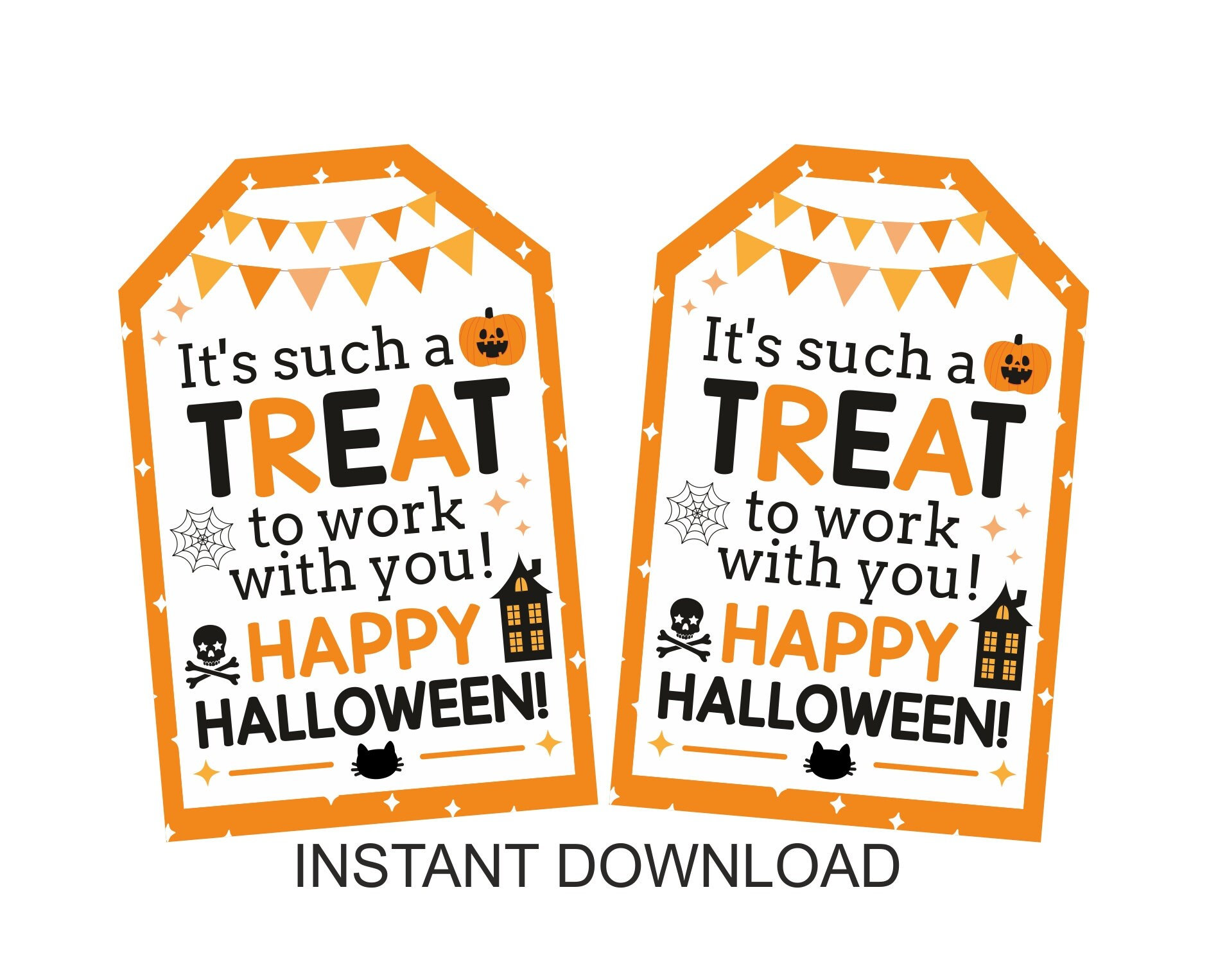 Printable Halloween Treat Tags / Halloween Appreciation Tag / Treat to ...