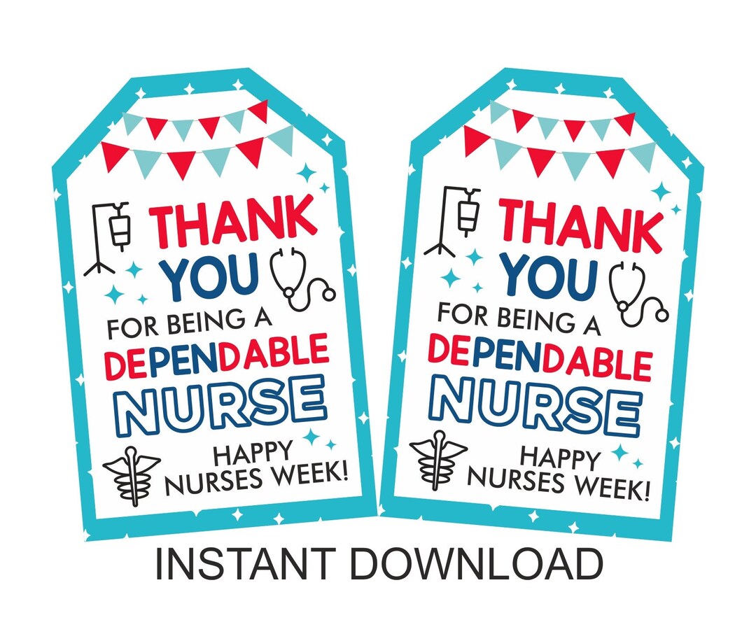 Nurse Week Pen Tags Printable / Nurses Week Pens Tags / Nurse Week Pen ...