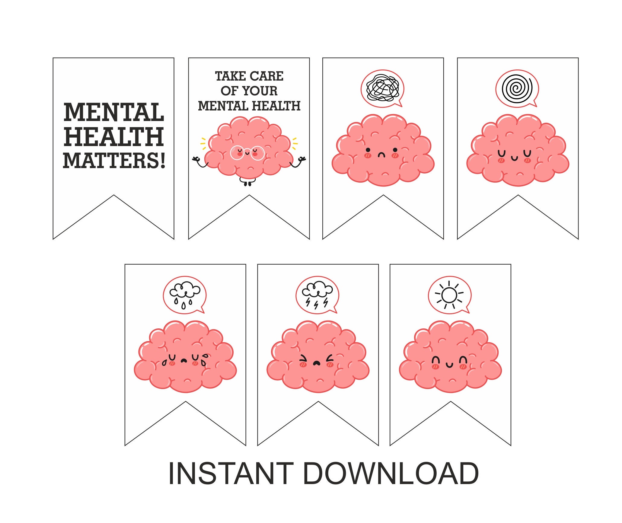 Mental Health Awareness Month Banner Printable / Mental Health - Etsy