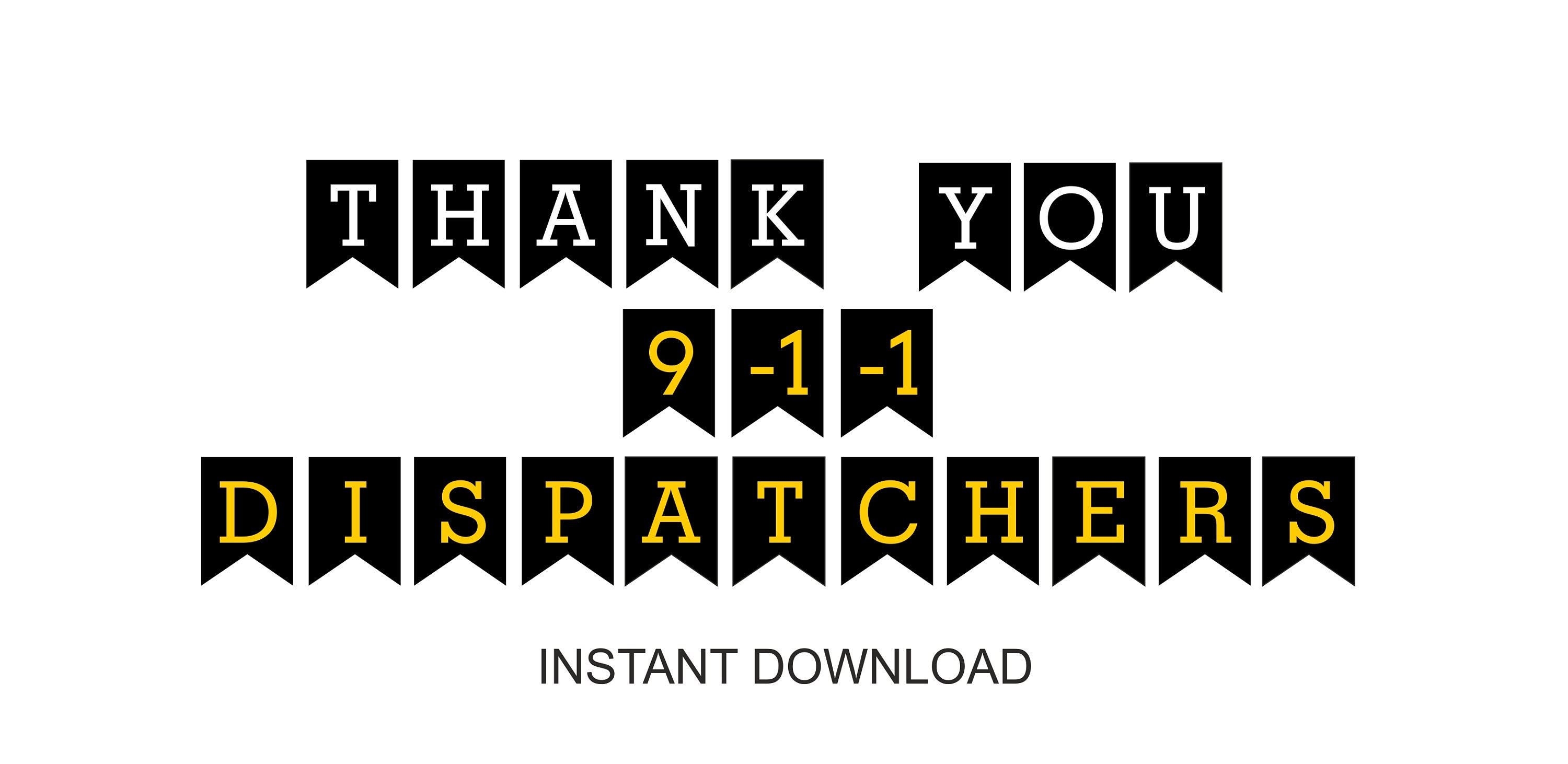 911 Dispatcher Week Banner Printable / Telecommunicators Week Banner ...