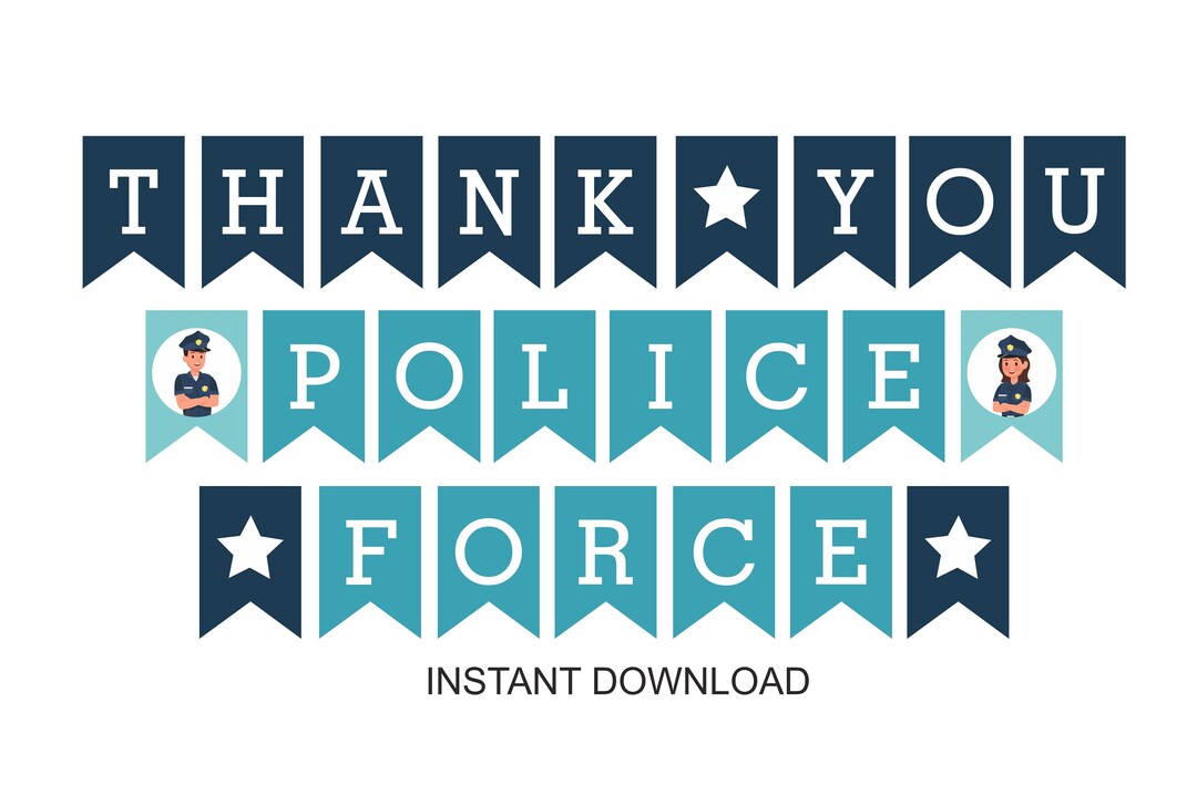 Police Banner Printable / National Police Week Banner Printable ...