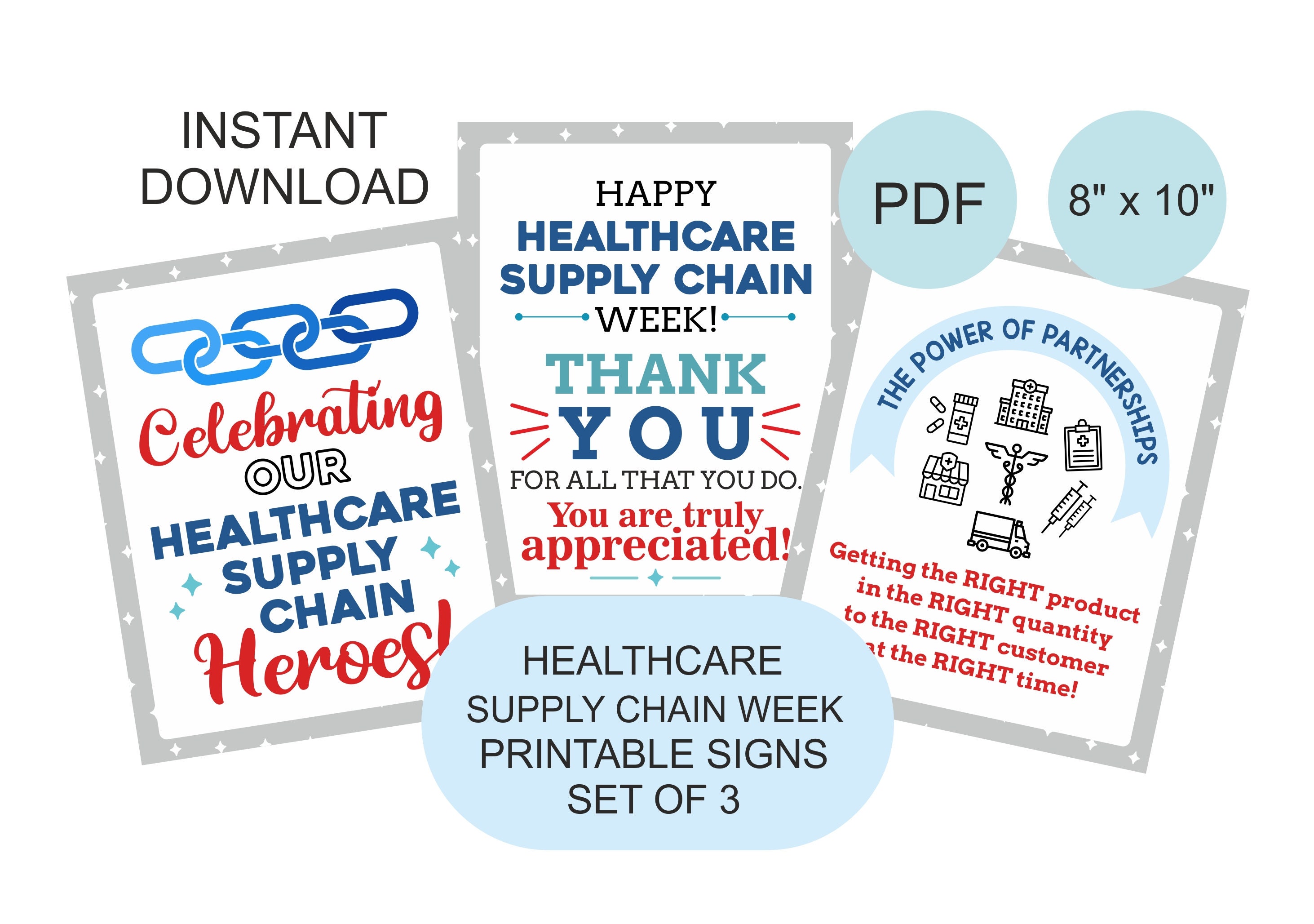Healthcare Supply Chain Week Signs Printable / 3 Healthcare SC Week ...