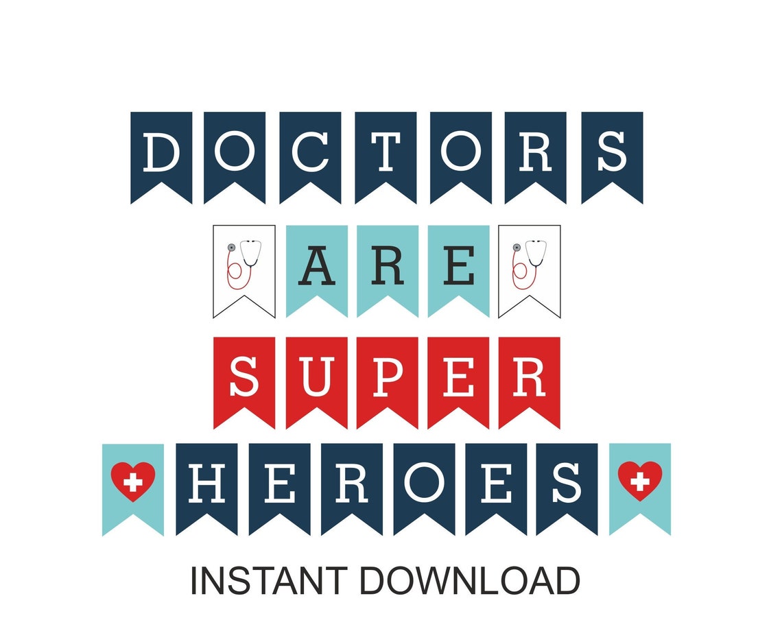 Printable Doctor Appreciation Banner / Doctor Appreciation - Etsy