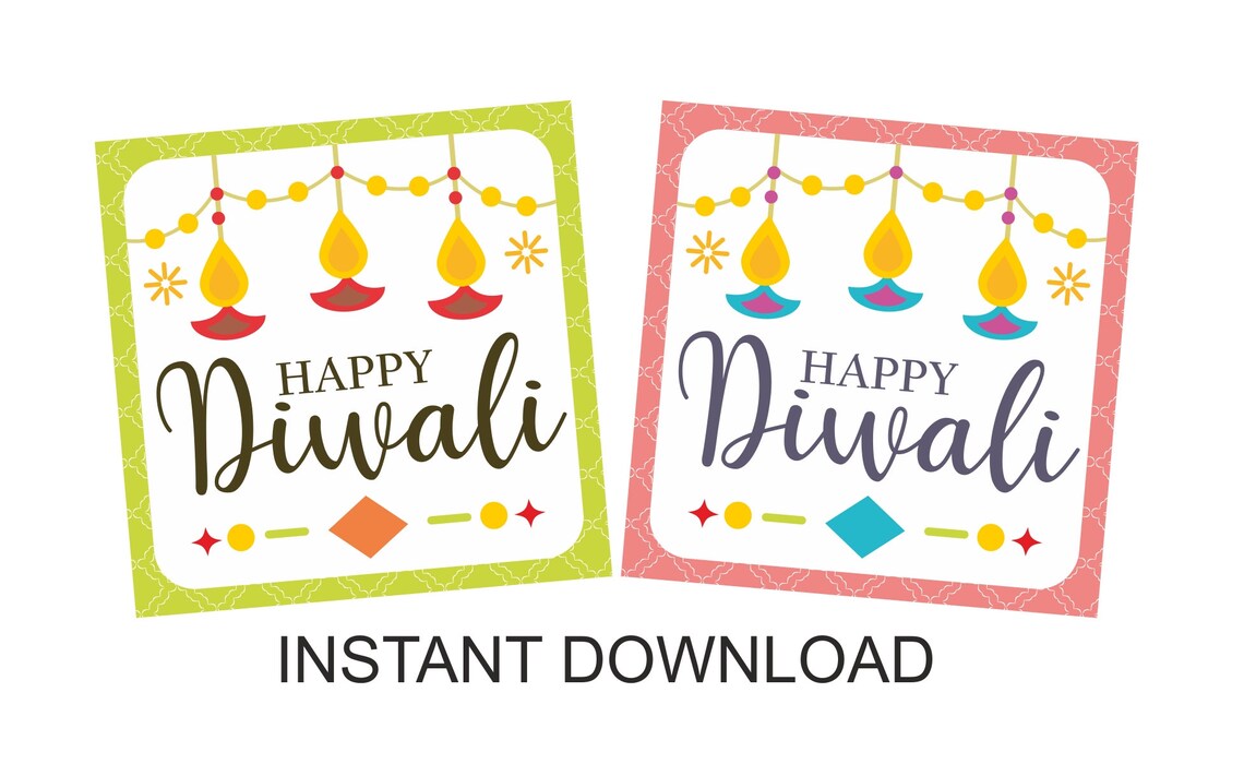 Printable Diwali Gift Tags / Happy Diwali Tags / Happy Diwali - Etsy