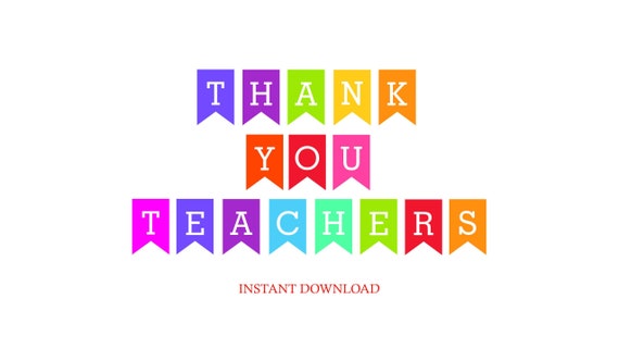 Teacher Appreciation Banner / Thank You Teachers Banner - Etsy