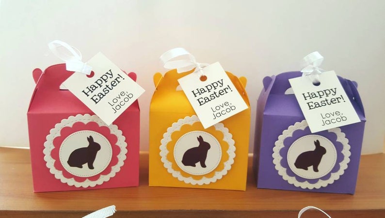 Easter Favor Boxes / Easter Favor Bags / Easter Treat Boxes / - Etsy