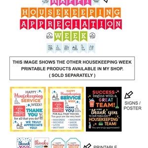 Housekeeping Week Gift Tags Printable / Housekeeping Appreciation Week ...