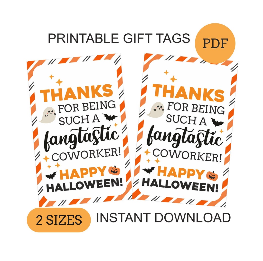 Halloween Coworker Tag Printable / Halloween Coworker Gifts / Halloween ...