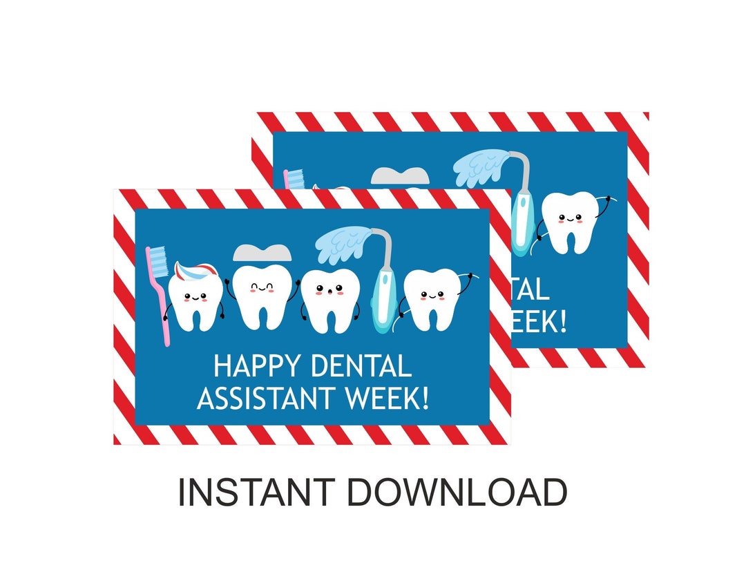 Happy Dental Assistant Week Stickers Printable / Dental Assistant ...