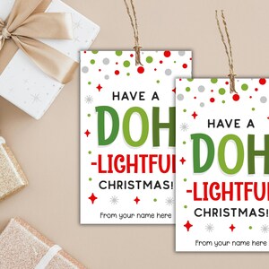 Christmas Play Dough Tag Printable / Dohlightful Christmas Tag ...