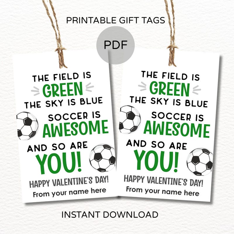 Soccer Valentine - Etsy