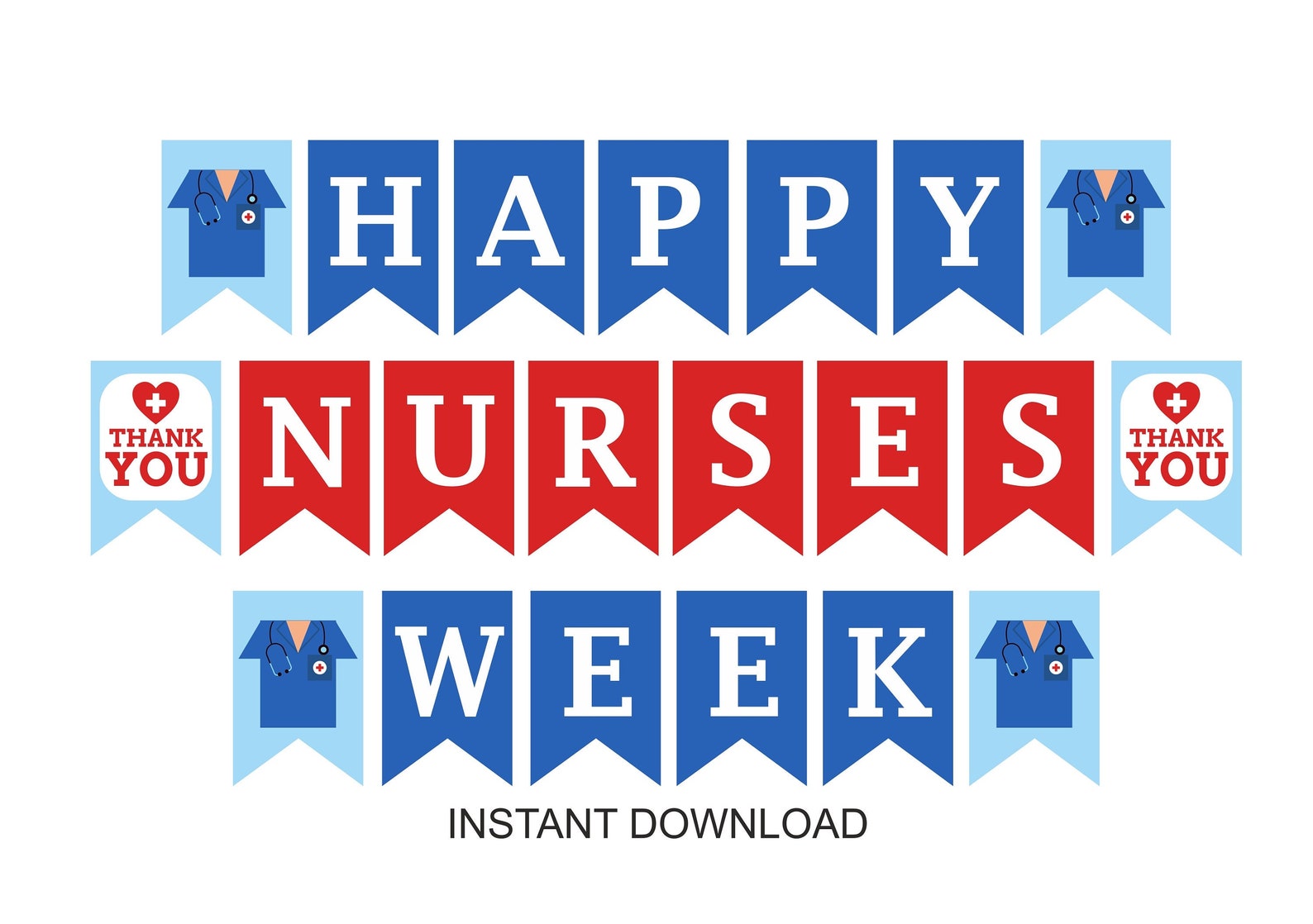 Printable Nurse Week Banner / Nurse Week Decorations / Nurses | Etsy
