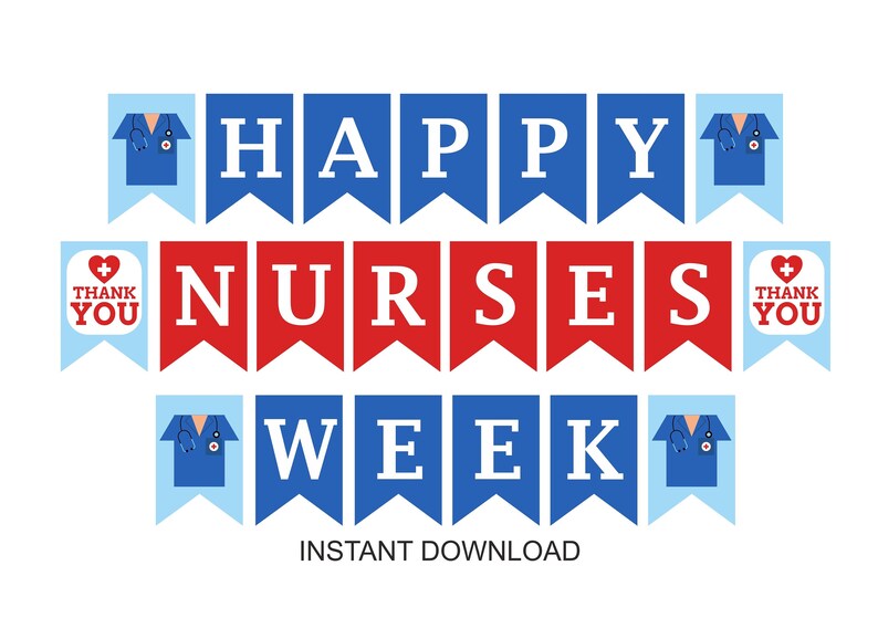 Printable Nurse Week Banner / Nurse Week Decorations / Nurses - Etsy
