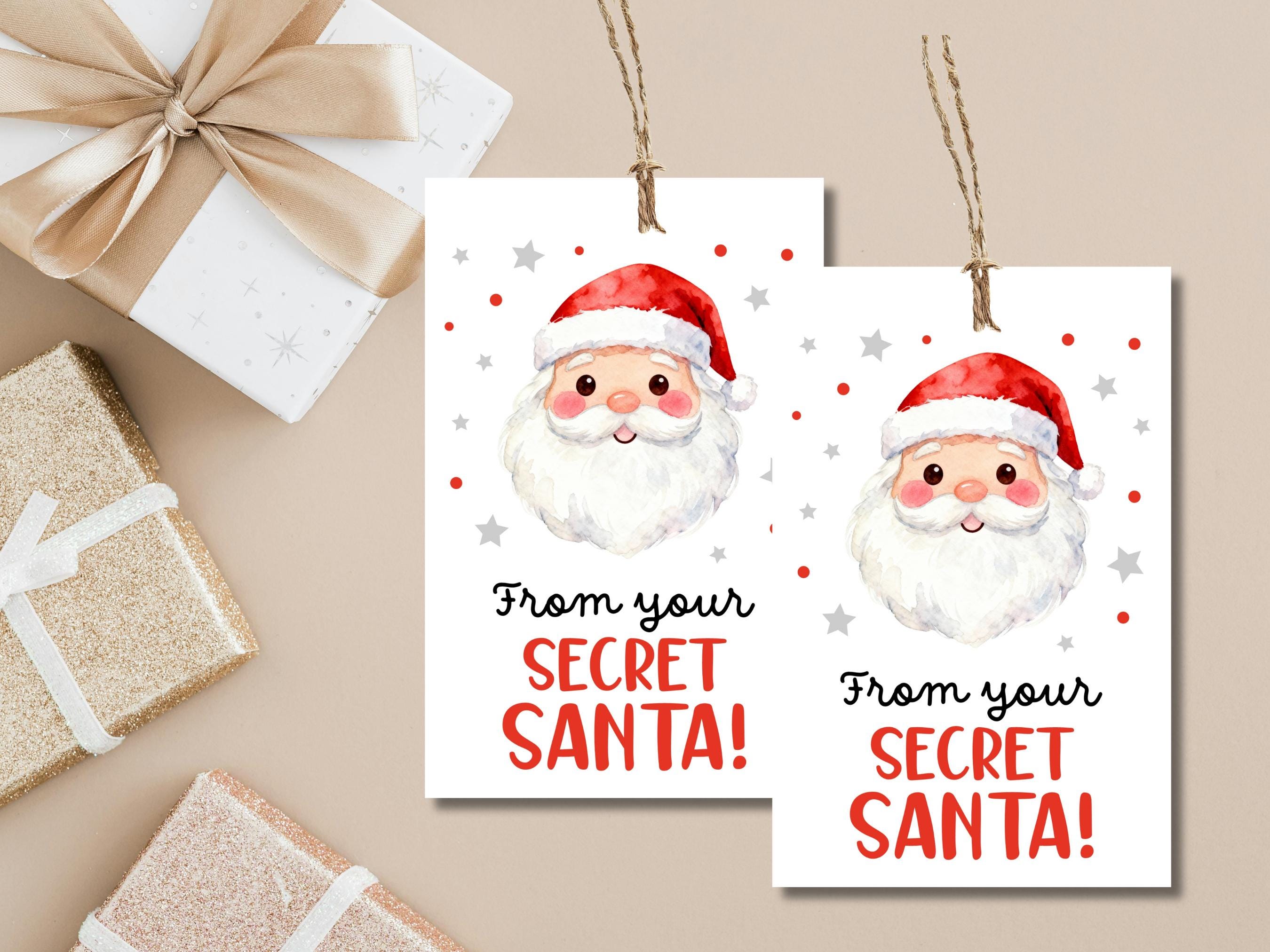 Secret Santa Tag Printable / Secret Santa Gift Tags / From Your Secret ...