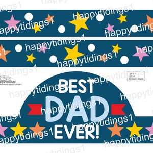 Happy Fathers Day Crown Printable / Fathers Day DIY Gifts / Best Dad ...