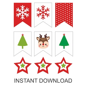 Merry Christmas Banner Printable / Christmas Banner Printable ...