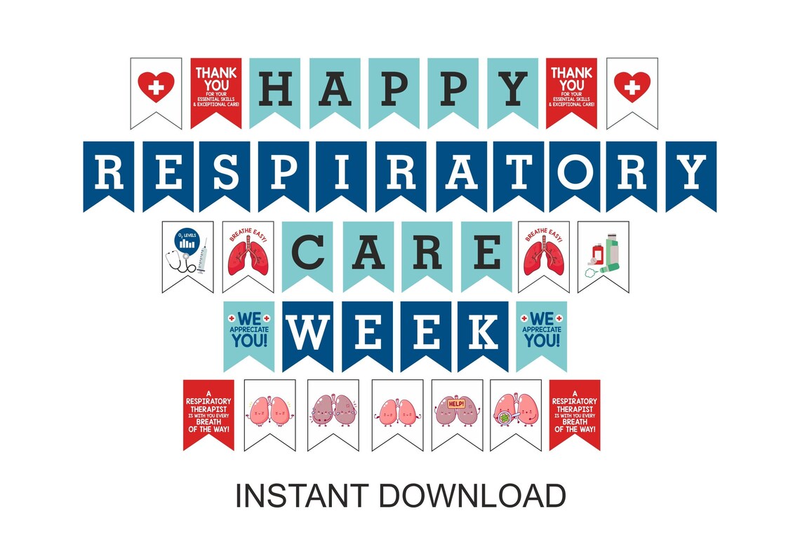 Happy Respiratory Care Week Banner Printable / Respiratory Care Week ...