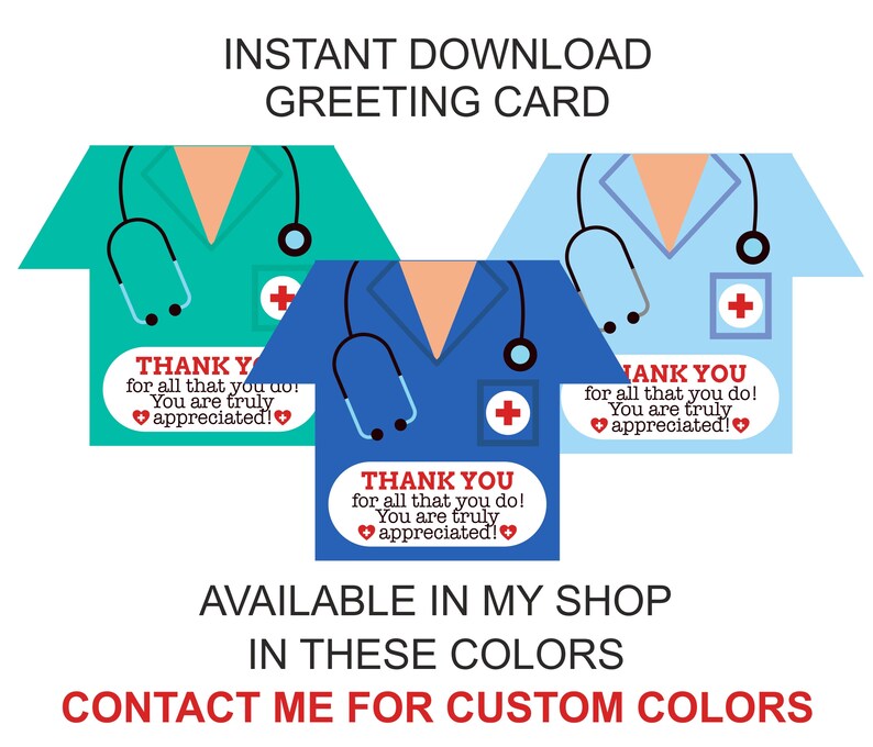 Printable Doctor's Day Card / Doctor Thank You Card / Thank You Doctor ...