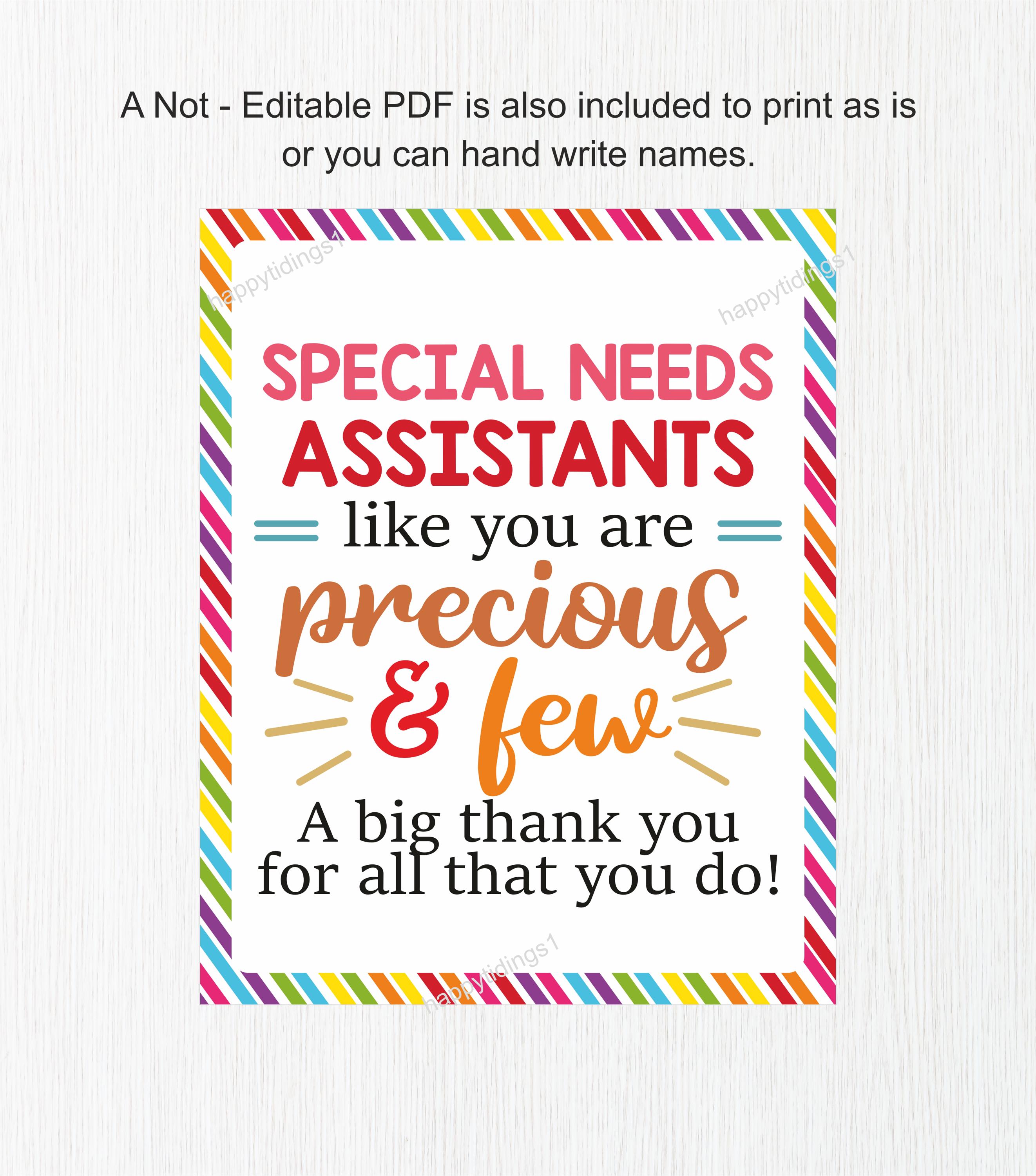 Editable SNA Sign / SNA Appreciation Thank You / SNA Gift / Special ...