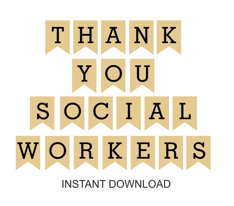 Social Worker Week Banner Printable / Social Worker Month - Etsy