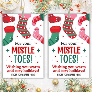 Mistletoe Christmas Tag Printable / for Your Mistle-toes Tag ...