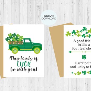 St Patricks Day Card Set Printable / St Patrick's Day Cards Set ...