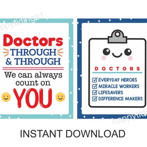 Doctor's Day Signs Printable / Doctors Day Posters Set of 9 / Doctors ...