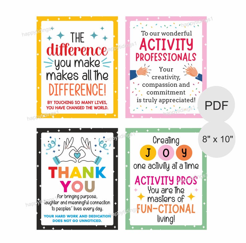 Activity Professionals Week Posters Set of 11 Printable / Activity ...