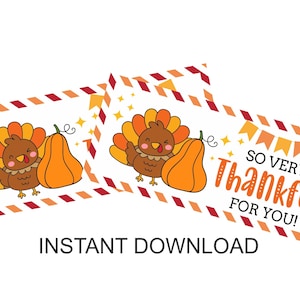 Thanksgiving Bag Topper Printable / Thanksgiving Treat Bag Topper ...