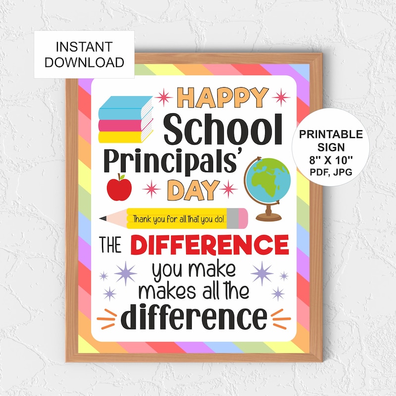 Happy Principals Day Banner - Etsy