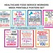 Healthcare Food Service Workers Week Posters Set Printable / Food ...