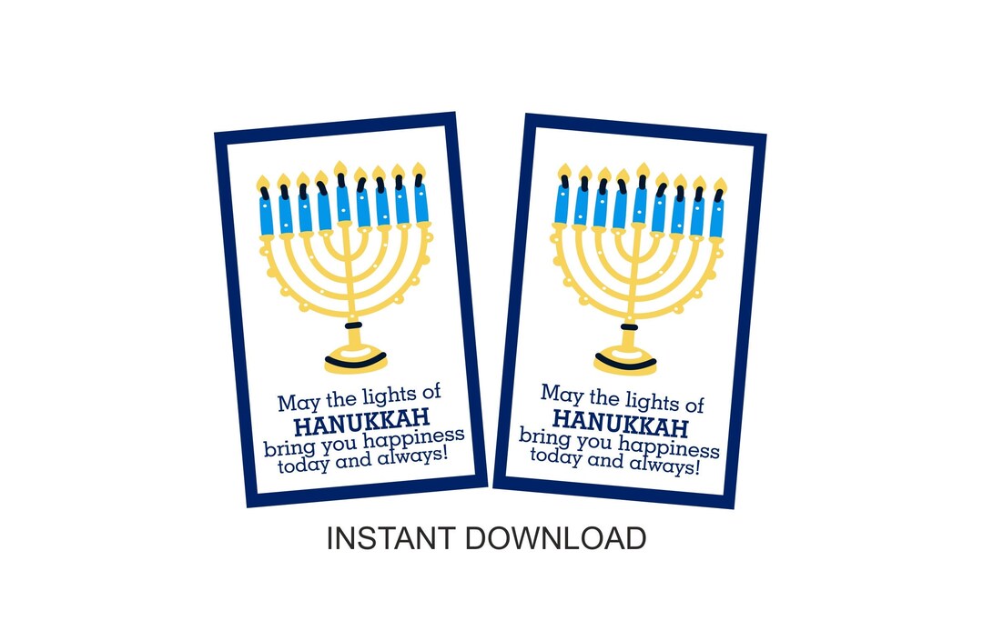 Hanukkah Gift Tags Printable / Happy Hanukkah Gift Tags / Printable ...