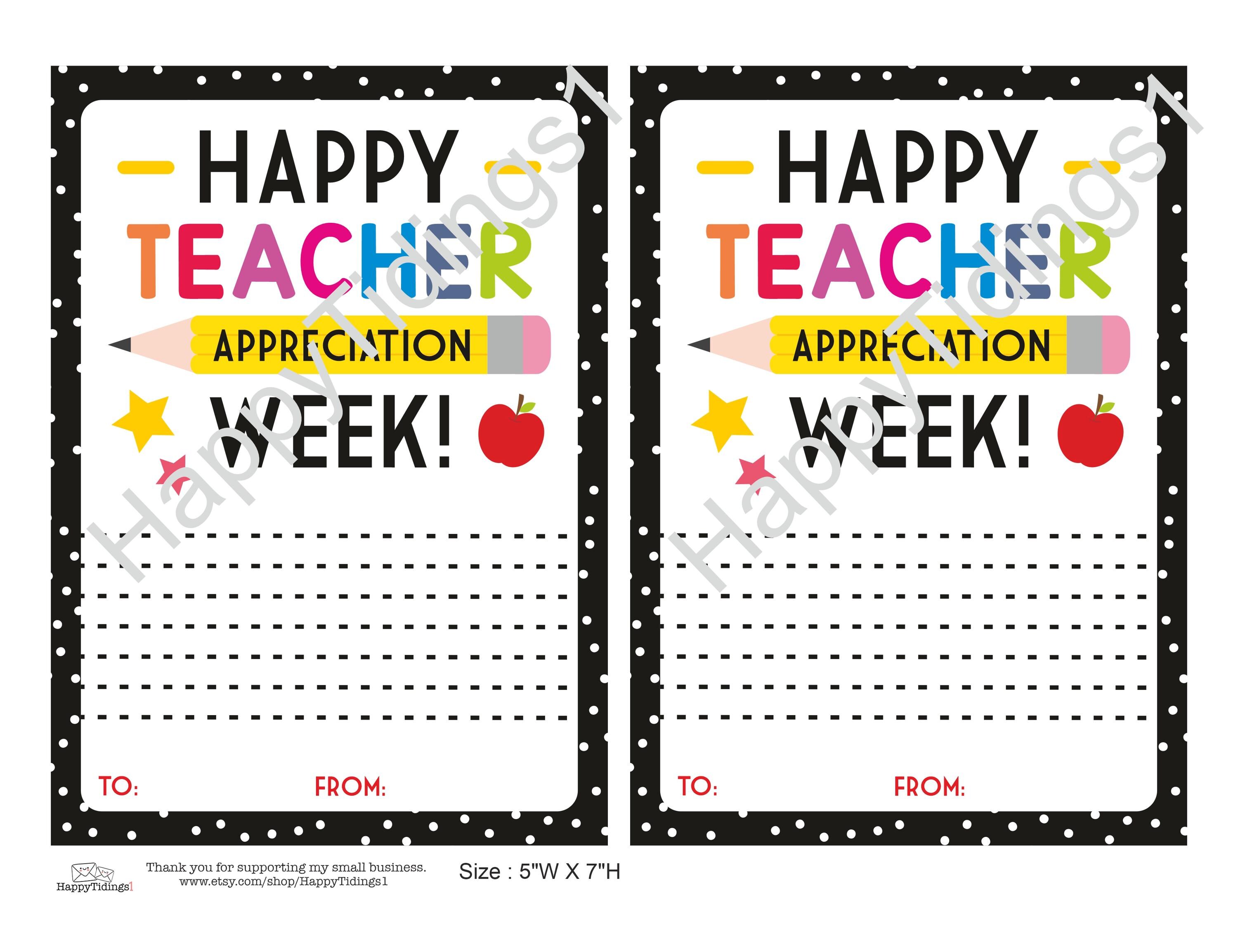 Teacher Appreciation Week Gift Card Holder Printable / Teacher ...